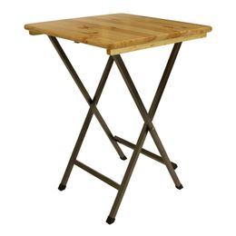 Stehtisch Z&Uuml;RICH 78x78cm quadratisch, Metall + Holz lackiert