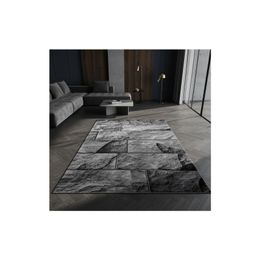 KADIMA DESIGN Teppich Kurzflor DRAU in Schwarz, in Steinoptik, 140 x 200 cm