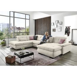Ecksofa DIE PLANBAR, B:371cm H:85cm T:260cm, beige, 85% Polyester;15% Nylon, Wohnzimmer, Sofas, "MP-IN16012 U-Form, mit Kaltschaum-Polsterung", inkl.