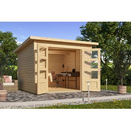 Gartenhaus Konifera, braun, Massivholz, Gartenh&auml;user, "Floreana 4"