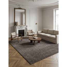 KADIMA DESIGN Teppich Kurzflor MAIN in Mokka, einfarbig, 120 x 170 cm