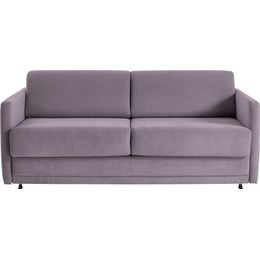 Schlafsofa, B:178cm H:82cm T:93cm, lila, ATLANTIC HOME COLLECTION, Jugendzimmer, Sofas, "Limone, Dauerschl&auml;fer,B: 178cm, Liegefl&auml;che: 140 x