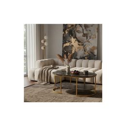KADIMA DESIGN Baumwollteppich Waschbar KOFEL, einfarbig, Beige, 140 x 200 cm