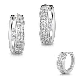 Firetti Damen Paar Creolen "Schmuck Geschenk Silber 925 Ohrschmuck Ohrringe", 16,5mm, Silber 925 (Sterlingsilber), silber, Silber 925
