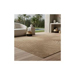 KADIMA DESIGN Teppich Outdoor ARLBERG in Braun, in Jute-Optik, 80 x 150 cm
