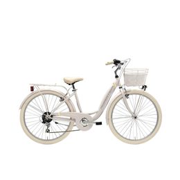 Adriatica Cityfahrrad 26 Zoll PANDA wei&szlig;, inkl. Korb