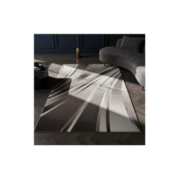 KADIMA DESIGN Teppich Kurzflor DRAU in Braun, mit abstraktem Wellenmuster, 120 x 170 cm