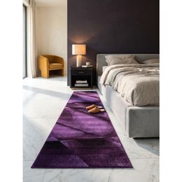 KADIMA DESIGN Teppich Kurzflor ASPEN in Violett, abstrakt, 80 x 150 cm