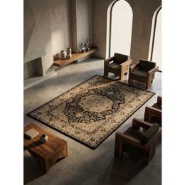 KADIMA DESIGN Kurzflorteppich GEISLER, orientalisch, aus Polypropylen, Schwarz, 120 x 170 cm