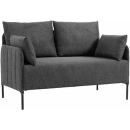 CLP Couch 2-Sitzer bequem Ziden, Sofa gepolstert mit Kissen, Polsterm&ouml;bel bequem bis 300 kg belastbar