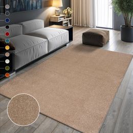 Teppich Sanat, B:60cm H:13mm L:110cm, beige, Kunstfaser, Wohnzimmer, Teppiche, "UNI , auch als L&auml;ufer und Rund", robuster Kurzflorteppich, gro&szlig;e