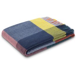 Wohndecke Biederlack, B:150cm L:200cm, bunt, Baumwolle, Polyacryl, Polyester, Wohndecken, "Plaid Vibrant Square", im sommerlichen Karodessin