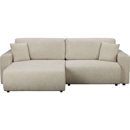 Ecksofa OTTO HOME, B:229cm H:80cm T:58cmbeige, Wohnzimmer, Sofas, "TILLIE L-Form, 229 cm - OTTO. Verl&auml;ssliche Qualit&auml;t.", Schlaffunktion (132/194),