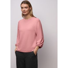 Street One Damen 3/4-Arm-Shirt, rosa, Gr. 38, unifarben, Jersey, Obermaterial: 63% Polyester, 34% Viskose, 3% Elasthan, Shirts, mit elastischem