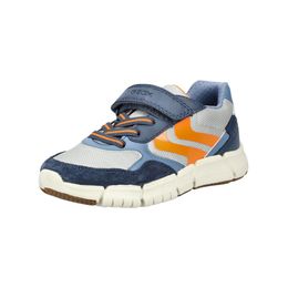 Geox M&auml;dchen Sneaker "Geox Sneaker Lederimitat/Textil", Gr. 35grau, navy, Lederimitat, Textil, Schuhe