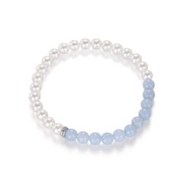 Firetti Damen Armband "Schmuck Geschenk Silber 925 Armschmuck Armkette Rondell", 19cm, Nylon Perlen Silber 925 (Sterlingsilber), wei&szlig;, Nylon, Perlen,