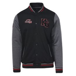 Koroshi &Uuml;bergangsjacke Herren Gr&ouml;&szlig;e M graumeliert / rot / schwarz / wei&szlig; Sommerjacke
