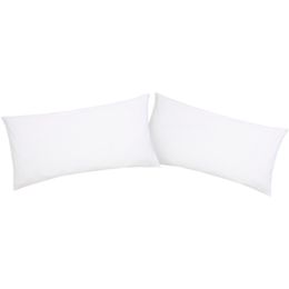 Kissenbez&uuml;ge OTTO HOME, B:40cm L:80cm, wei&szlig;, Jersey, Obermaterial: 100% Baumwolle, Kissenbez&uuml;ge, "Cremona2 100% Baumwoll-Jersey mit Rei&szlig;verschluss",