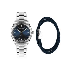MARC LAUDER Herren Quarzuhr "SMD7-1", silber, Armbanduhren