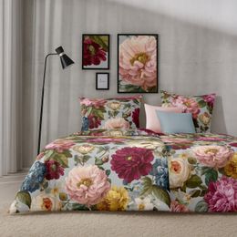 Bettw&auml;sche Apelt, bunt, Satin (Bio-Baumwolle), Bezug: 100% Baumwolle, Bettw&auml;sche, "Daphne", Bettw&auml;sche-Set mit Rei&szlig;verschluss, Baumwoll-Satin,