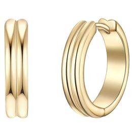 Glanzst&uuml;cke M&uuml;nchen Damen Paar Creolen "Set: GSM1370", 16,9, Silber 925 (Sterlingsilber), gold, GLANZST&Uuml;CKE M&Uuml;NCHEN, Silber 925 (Sterlingsilber), Ohrringe, aus Sterling