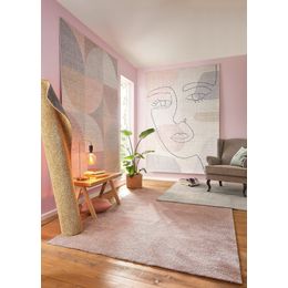 bonprix Waschbarer Teppich mit weichem Flor, rosa, Gr.200x290 cm, Unkompliziert und herrlich weich: der waschbare Teppich mit Fleecer&uuml;cken