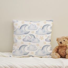 Dekokissen queence, B:40cm H:1cm L:40cm, bunt, Polyester, Kinderzimmer, Dekokissen_Sitzkissen_Kissenh&uuml;llen, "Sternenhimmel", Kissenh&uuml;lle mit HD