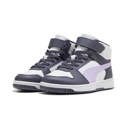 Puma M&auml;dchen Sneaker "REBOUND SLAM MID AC PS", Gr. 33inky depths, light lavender, Puma wei&szlig;, Synthetik, Schuhe