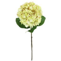 Kunstblume I.GE.A., B:23cm H:47cm L:18cm, gelb, Polyester, Kunstpflanzen, "K&uuml;nstliche Hortensie", Einzelblume Stielblume Seidenblume Dekoblume f&uuml;r