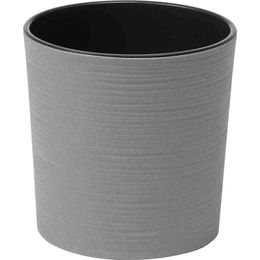 Pflanzk&uuml;bel siena GARDEN, B:30cm H:30cm T:30,5cm &Oslash;:30cm, grau, Holzwerkstoff, Kunststoff, Outdoor, Pflanzgef&auml;&szlig;e, Rillenoptik, rund
