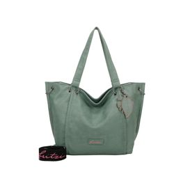 Damen Shopper "Eco Fritzi02", Fritzi aus Preussen, gr&uuml;n, 58% Polyester, 42% Polyurethan, unifarben, Taschen, mit Crossbody-Tragefunktion
