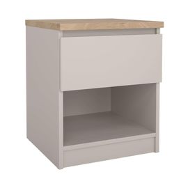 Nachttisch Home Affaire, B:40,4cm H:49,5cm T:40cm, beige, Schlafzimmer, Tische, "Naia, Nachtkommode, Nachtschrank, Beistelltisch", mit 1 Schublade,