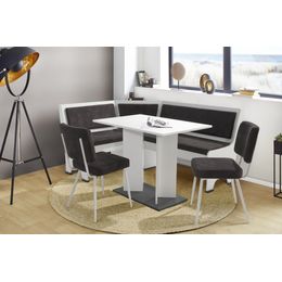 Jockenh&ouml;fer Eckbankgruppe, grau, JOCKENH&Ouml;FER GRUPPE, Holzwerkstoff, K&uuml;che, Sitzm&ouml;bel-Sets, "Theo (Set, 4-tlg. Tisch, Bank und 2 St&uuml;hle) 2 Farben w&auml;hlbar", Bank