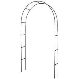 Rosenbogen Windhager, B:140cm H:37cm, gr&uuml;n, Metall, Rankhilfen, "Basic, Rankhilfe f&uuml;r Rosen und Rankpflanzen", Rankgitter f&uuml;r den Garten, stabil und