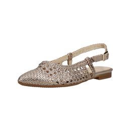 Gabor Damen Slingpumps "Gabor Pumps Glattleder", Gr. 37,5, silber, Glattleder, Schuhe
