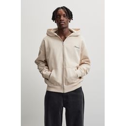 Pegador Herren Kapuzensweatjacke "Carloforte Oversized Sweat Jacket"washed cream, Gr. XS, bedruckt, Sweatware, Obermaterial: 80% Baumwolle, 20%