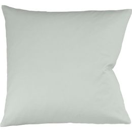 Kissenbezug Fleuresse, B:40cm L:40cm, silber, Mako-Satin, Mako-Satin, Kissenbez&uuml;ge, "Colours Mako Satin, 100% Baumwolle, mit Rei&szlig;verschluss", Mako