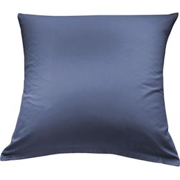 Kissenbezug Primera, B:80cm L:80cm, blau, Mako-Satin, 100% Baumwolle, Mako-Satin, Kissenbez&uuml;ge, "Primera Luxus-Satin Kissenbezug", Passend zu unserer
