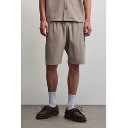 Pegador Herren Shorts "TROY PLISSEE SHORTS"warm taupe, Gr. XS, unifarben, Web, Obermaterial: 93% Polyester, 7% Elasthan, Hosen, Baumwollmischung,