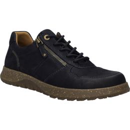 Josef Seibel Herren Schn&uuml;rschuh "Jaron 05", Gr. 40, blau, Leder, Schuhe, Halbschuh mit praktischem Au&szlig;enrei&szlig;verschluss, Weite H (=sehr weit)