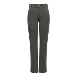 Only Damen Anzughose "ONLRAFFY &ndash; Hose mit geradem Bein und Stretchkomfort", grau, Gr. L, unifarben, Web, Obermaterial: 95% Polyester, 5% Elasthan,
