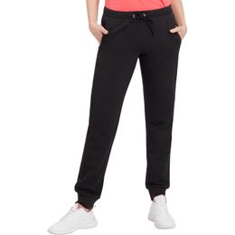 Energetics Damen Trainingshose "Da.-Hose II W", schwarz, Gr. L, meliert, unifarben, Sweatware, Obermaterial: 77% Baumwolle, 17% Polyester, 6%