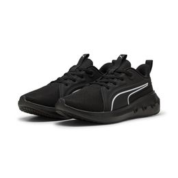 Puma Jungen Sneaker "SOFTRIDE Carson Laufschuhe Jugendliche", Gr. 38,5, schwarz-wei&szlig;, Obermaterial: Textil, Synthetik. Futter: Textil. Innensohle: