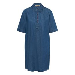 Culture Damen Midikleid "Damen Kleid CUmaxy", blau, Gr. S, Obermaterial: 90% Baumwolle CO. 10% Lyocell CLY., Kleider