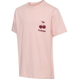 Hummel M&auml;dchen T-Shirt "HMLJR REG GRAPHIC T-SHIRT S/S", rosa, Gr. 146, Obermaterial: 100% Baumwolle, Shirts, normale Passform, f&uuml;r Kinder und