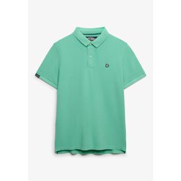 Superdry Herren Poloshirt "VINTAGE DESTROY POLO", gr&uuml;n, Gr. L, unifarben, Single Jersey, Obermaterial: 100% Baumwolle, Shirts, Baumwolle, relaxed fit