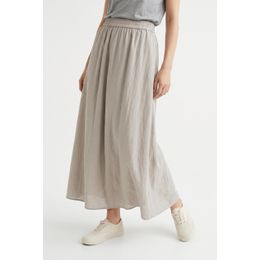 Only Damen Maxirock "ONLTIZANA LONG SKIRT WVN NOOS", beige, Gr. XS, unifarben, Web, Obermaterial: 100% Baumwolle, R&ouml;cke