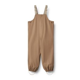 Wheat M&auml;dchen Stoffhose "Wheat Rainwear Charlo Overall", braun, Gr. 128, unifarben, 55% Polyester, 45% Polyurethan, Hosen