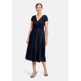 Vera Mont Damen Cocktailkleid "Damen im Glitzer-Look", blau, Gr. 38, Netz, Obermaterial: 100% Polyester. Futter: 100% Polyester, Kleider, Stoff