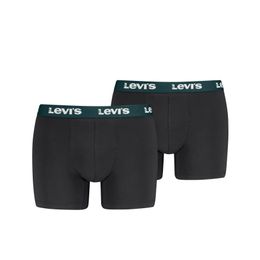Levi's LEVI'S Herren Boxershorts "LEVIS MEN REPEAT LOGO BOXER BRIEF 2P", Gr. Lschwarz, gr&uuml;n combo, Obermaterial: 95% Baumwolle, 5% Elasthan, Unterhosen,